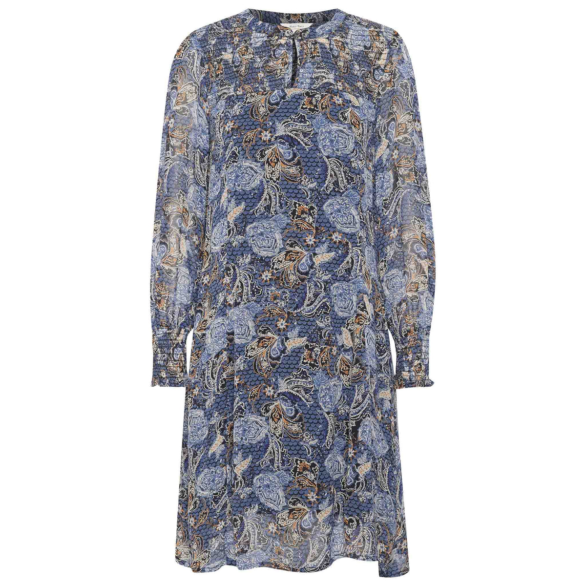 Part Two, sinisävyinen sifonkinen leninki, Rinette Dark Navy Ornament ...