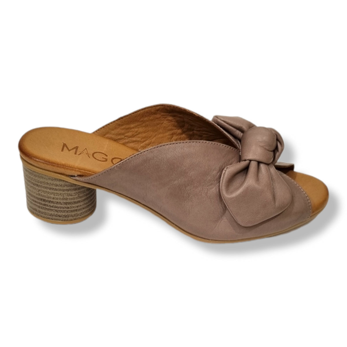 Mago Shoes korolliset nutrianväriset sandaalit Harper Taupe – Bombus
